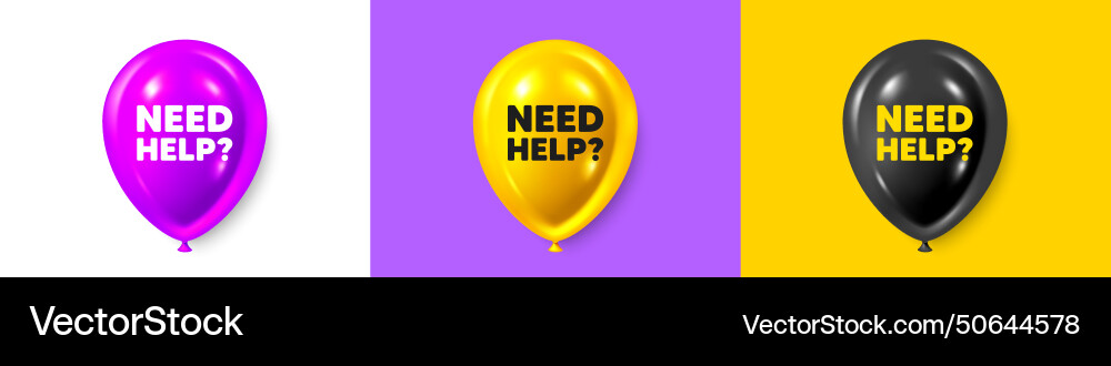 Need help symbol support service sign birthday Vector Image