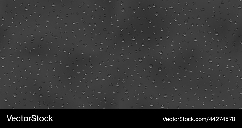 Realistic water drop seamless pattern on dark grey Realistic water drop seamless pattern on dark grey