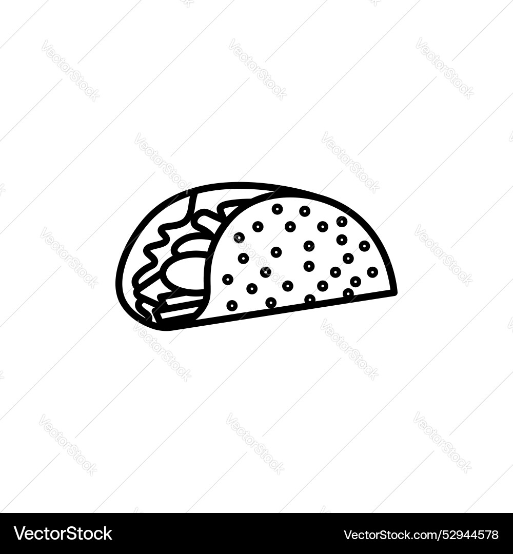 Taco icon Royalty Free Vector Image - VectorStock