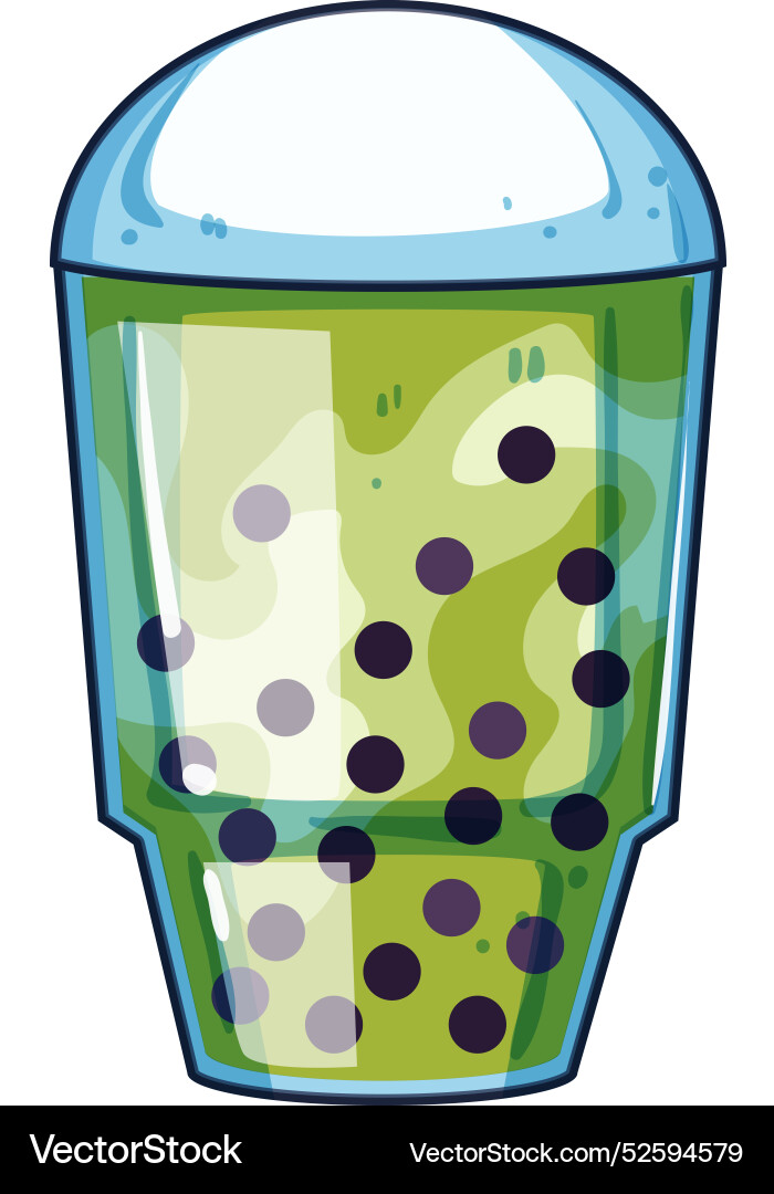 Drink bubble tea cartoon Royalty Free Vector Image