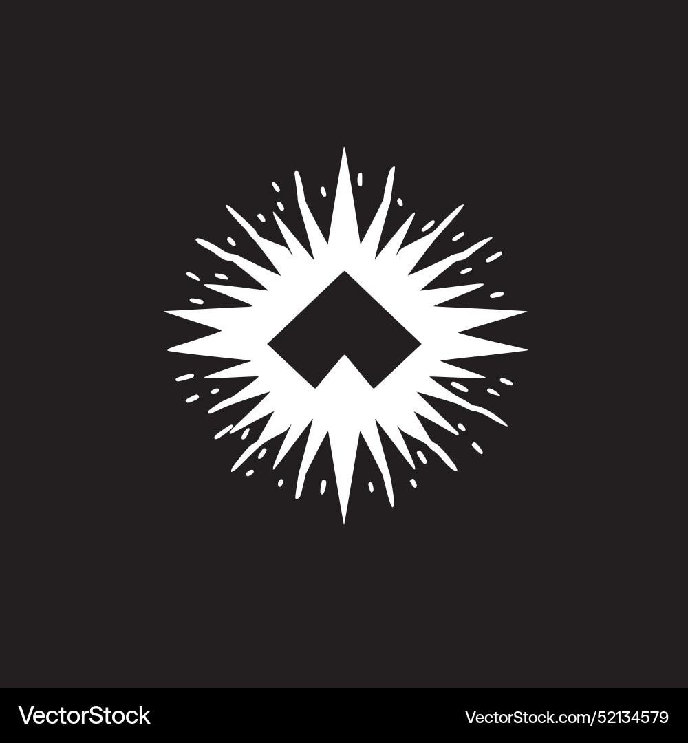 Explosion - minimalist and flat logo Royalty Free Vector