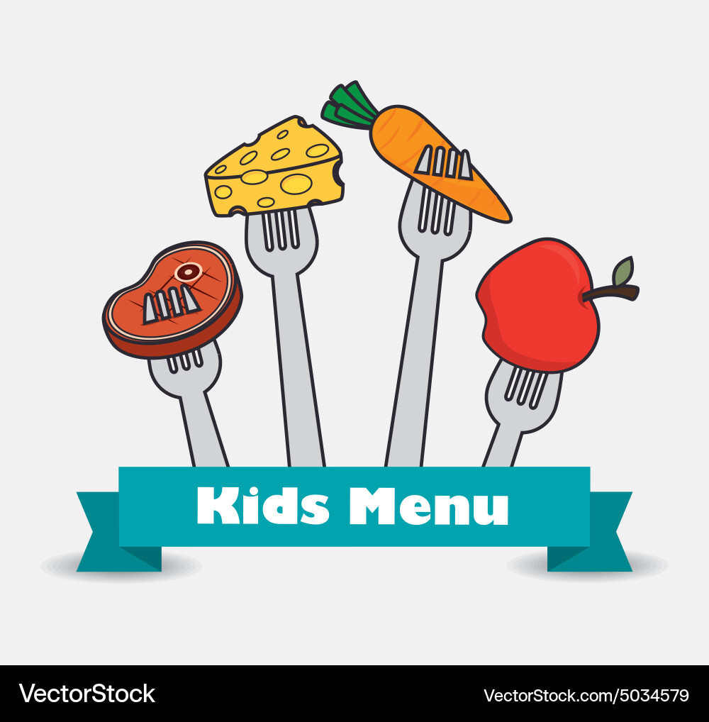 Kids food design Royalty Free Vector Image - VectorStock