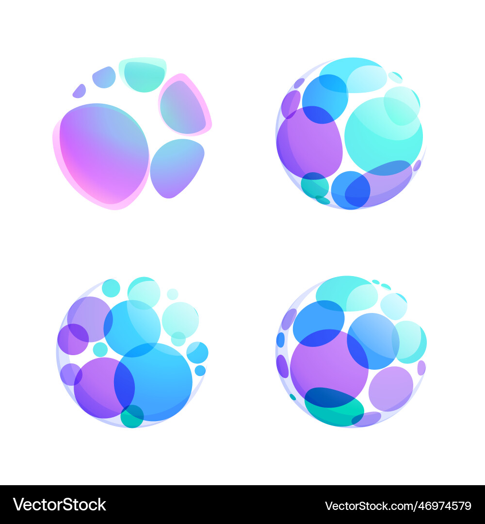 Multicolor fintech logo abstract sphere icon Vector Image