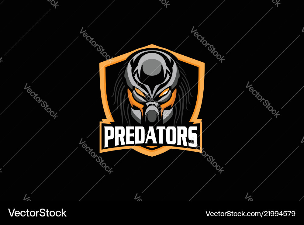 Predators logo sports Royalty Free Vector Image