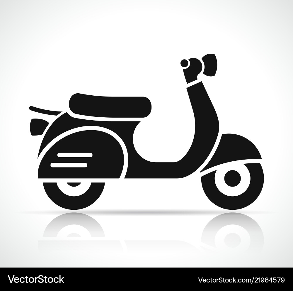 Scooter icon on white background Royalty Free Vector Image