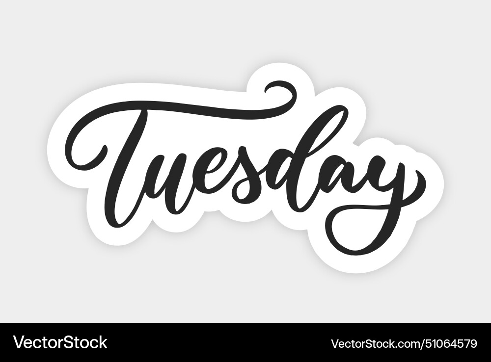 Text sticker day of the week thursday Royalty Free Vector