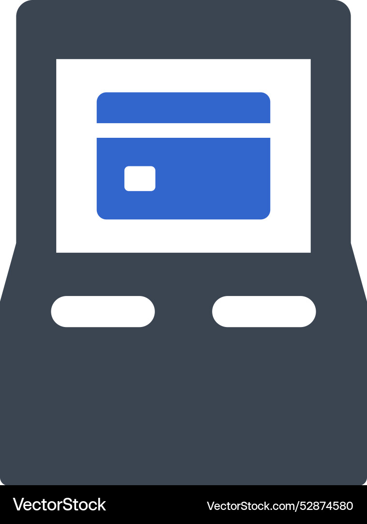 Atm terminal icon Royalty Free Vector Image - VectorStock