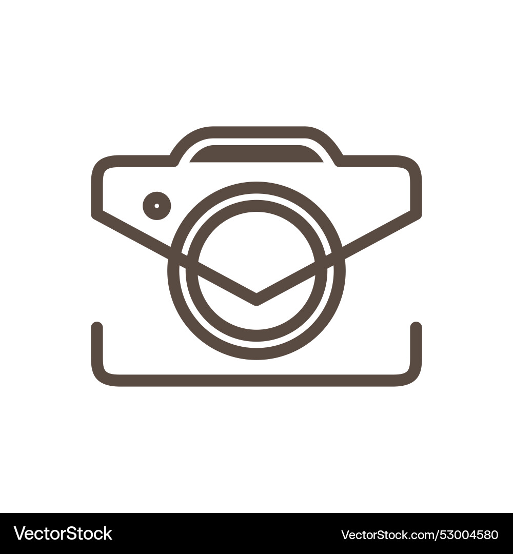 Camera with office bag cocept logo design line Vector Image