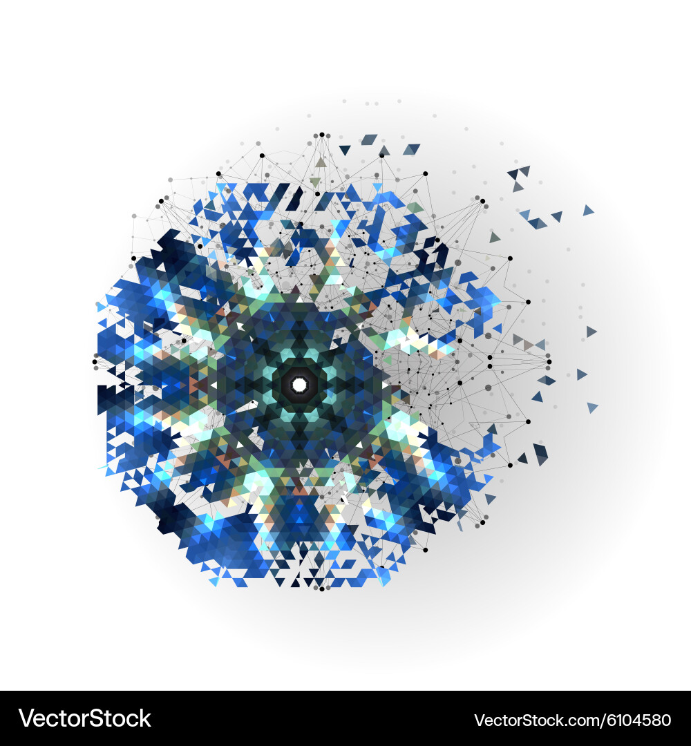 Colorful shape molecular construction Royalty Free Vector