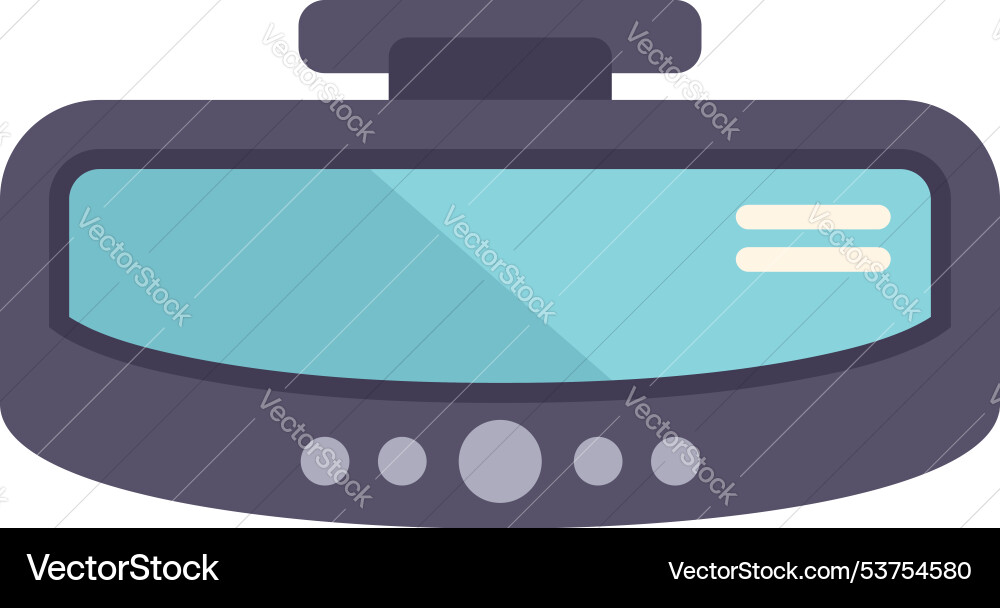 Dashcam showing windshield view while driving Vector Image