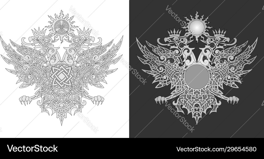 Heraldic Two-Headed Eagle Royalty Free Vector Image