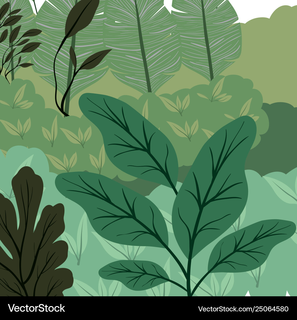 Jungle scene pattern background Royalty Free Vector Image