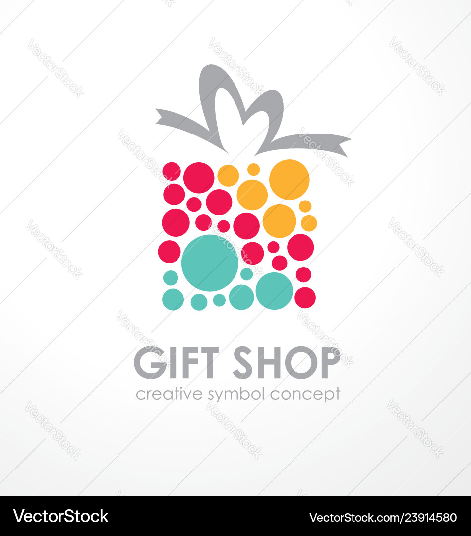Logo design for gift shop Royalty Free Vector Image