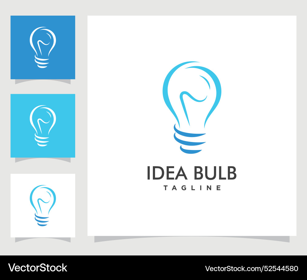 Logo icon simple bulb idea Royalty Free Vector Image