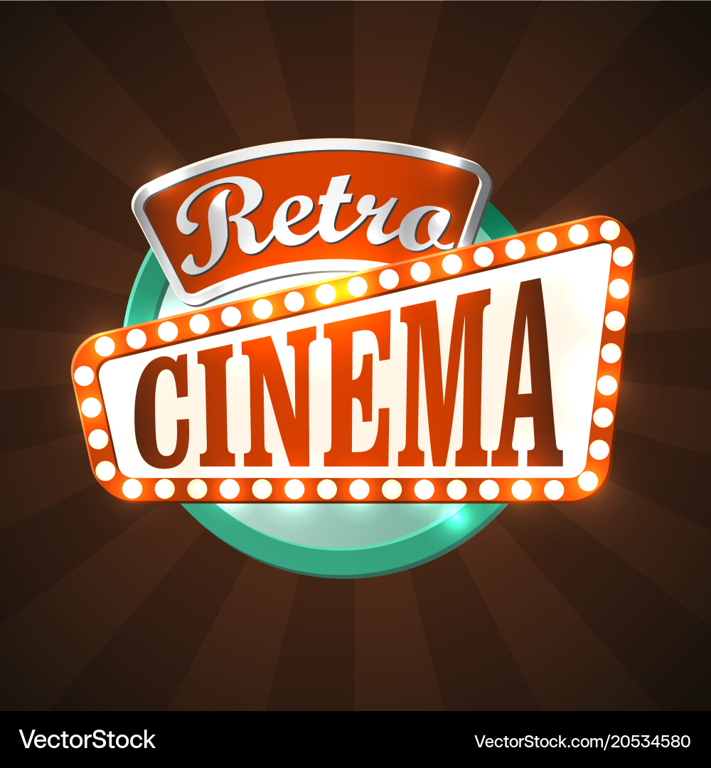 Retro cinema Royalty Free Vector Image - VectorStock