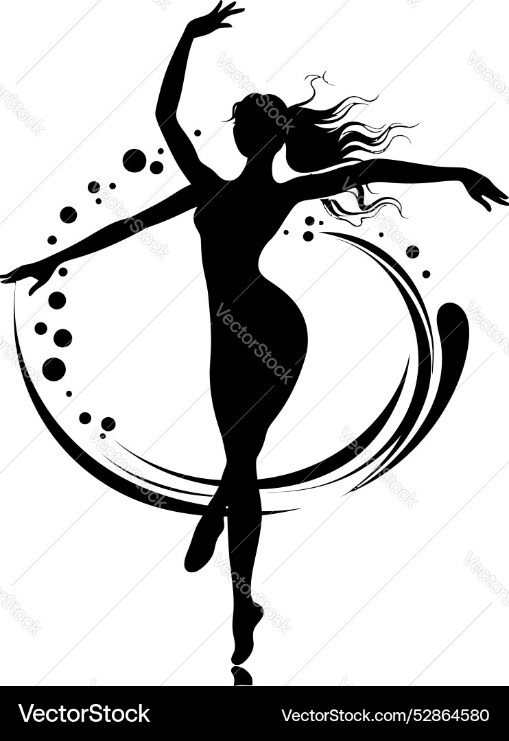 Rhythmic reverie dancer icon design serene Vector Image