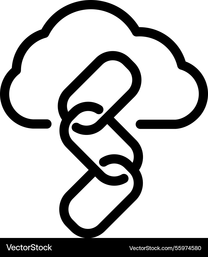 Url cloud link icon Royalty Free Vector Image - VectorStock