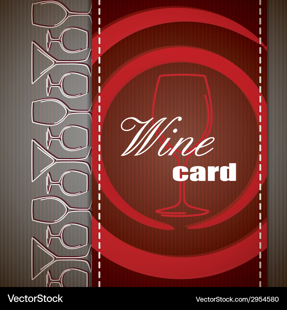 Wine card design Royalty Free Vector Image - VectorStock