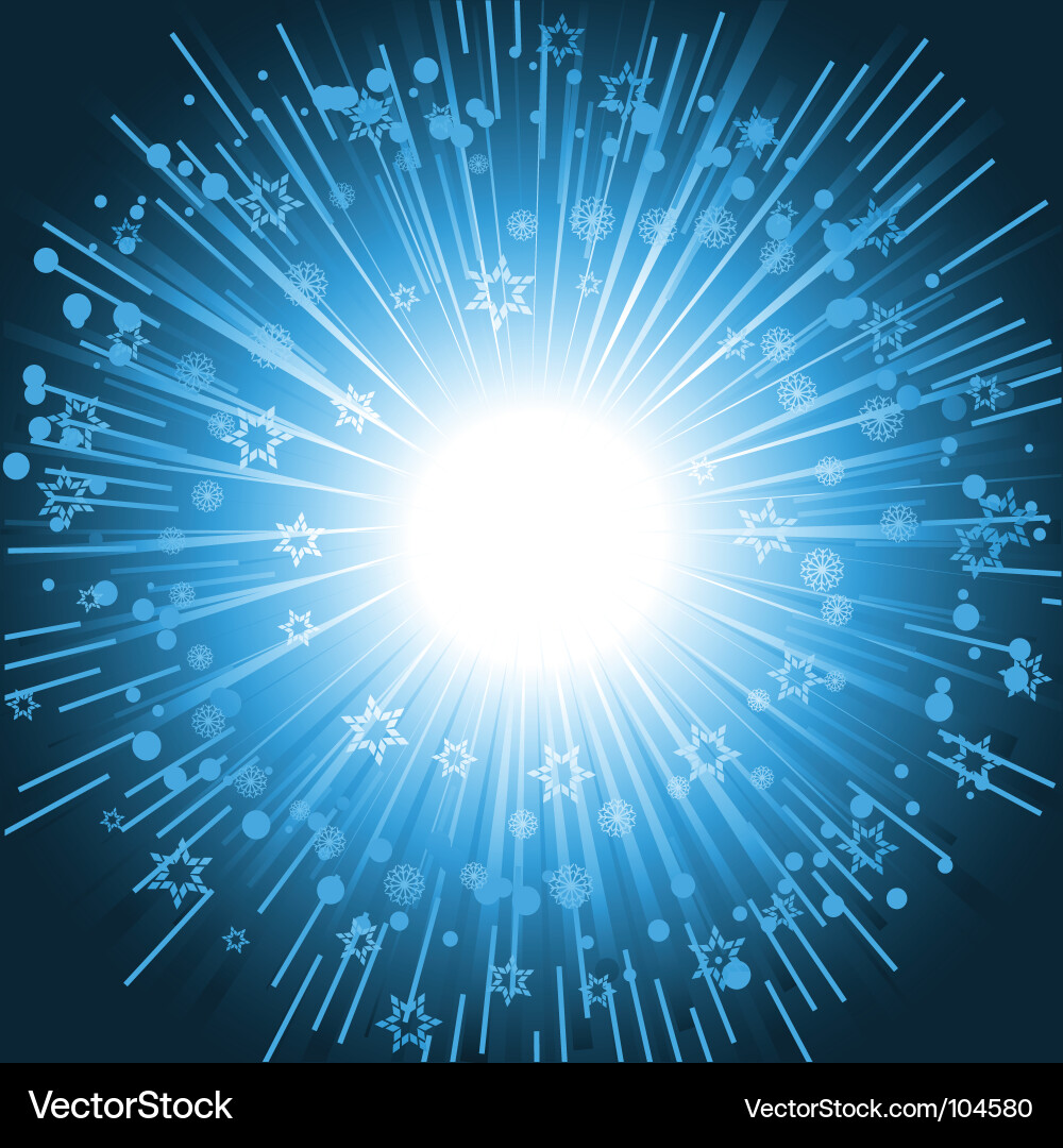 Winter Snowflake Burst Background Royalty Free Vector Image