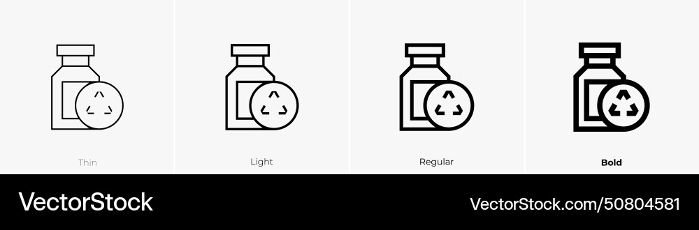 Biomedical waste icon thin light regular and bold Vector Image