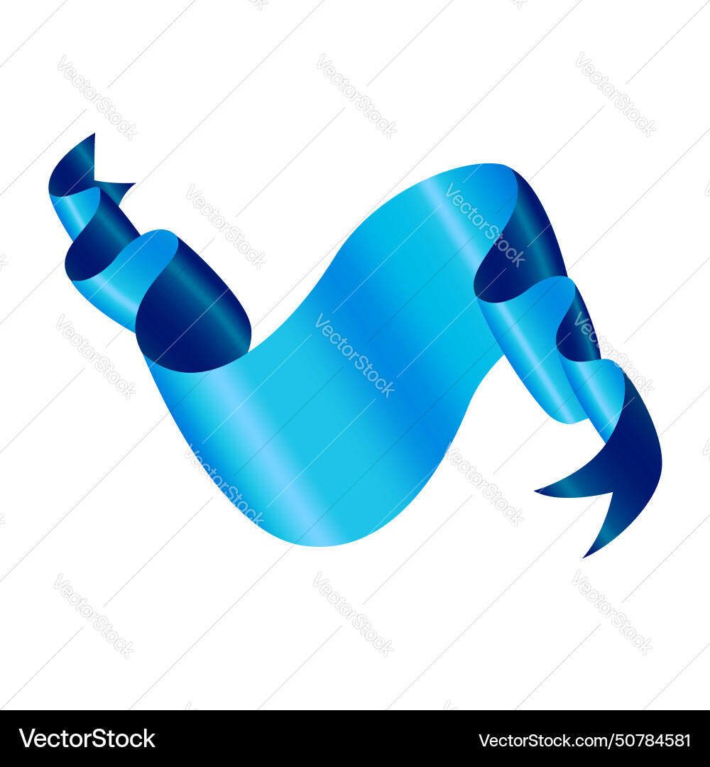 Blue banner ribbon Royalty Free Vector Image - VectorStock