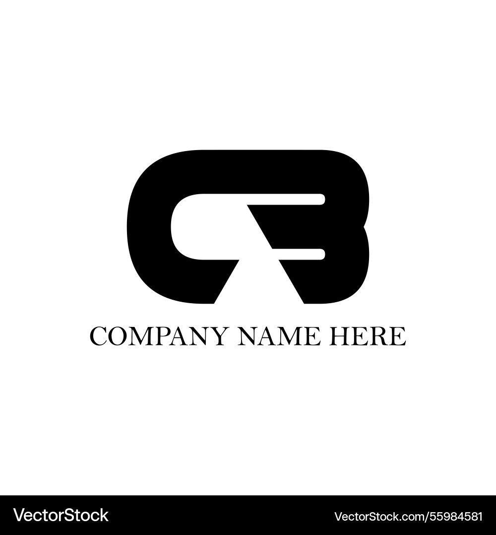 Cb logo design modern bold Royalty Free Vector Image