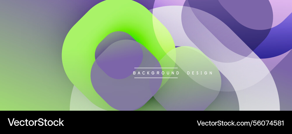 Circular abstract design with overlapping Vector Image