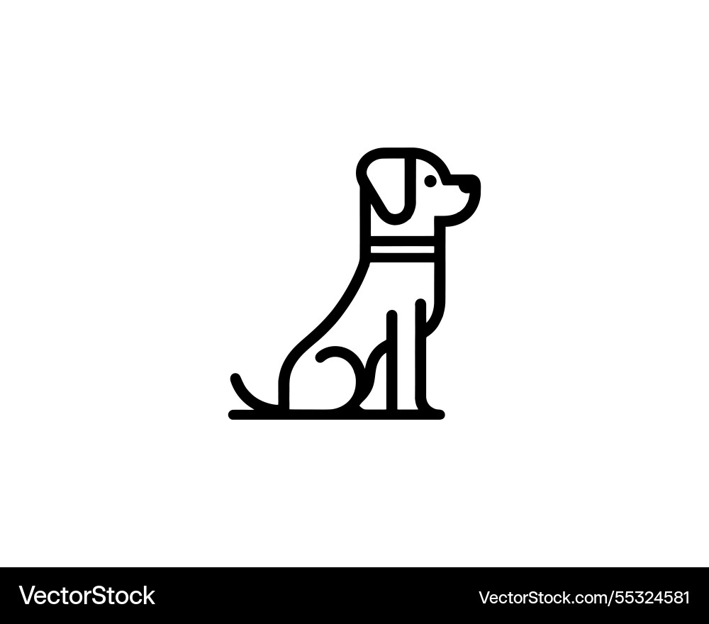 Dog logo design icon symbol Royalty Free Vector Image