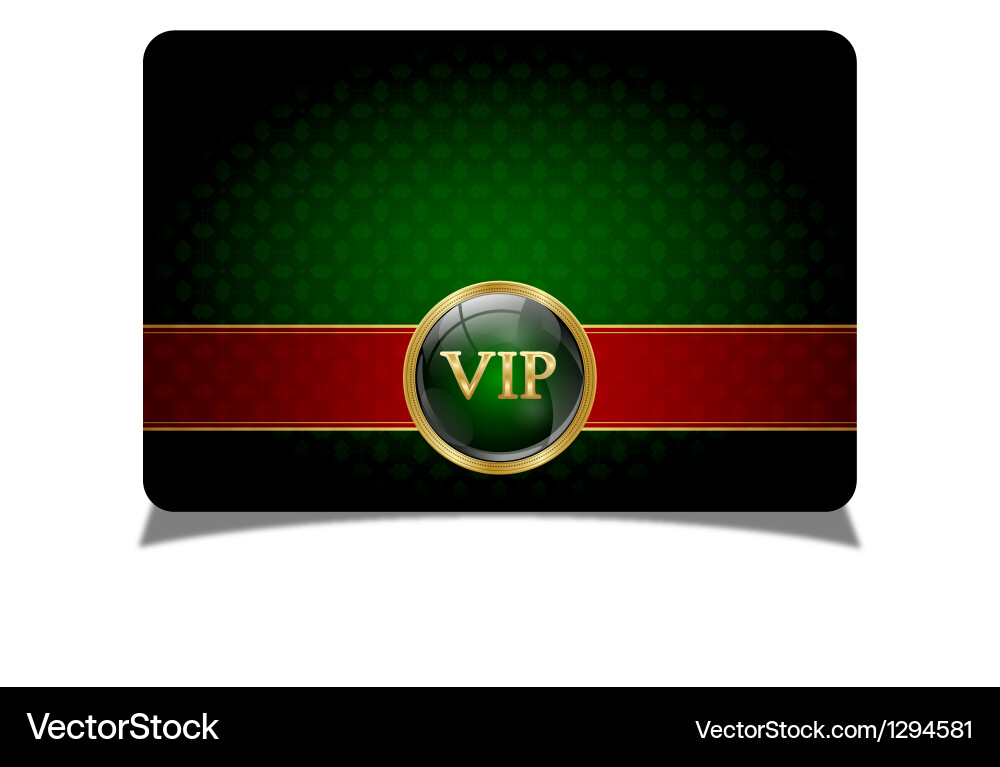 Elegant Green VIP Card Royalty Free Vector Image