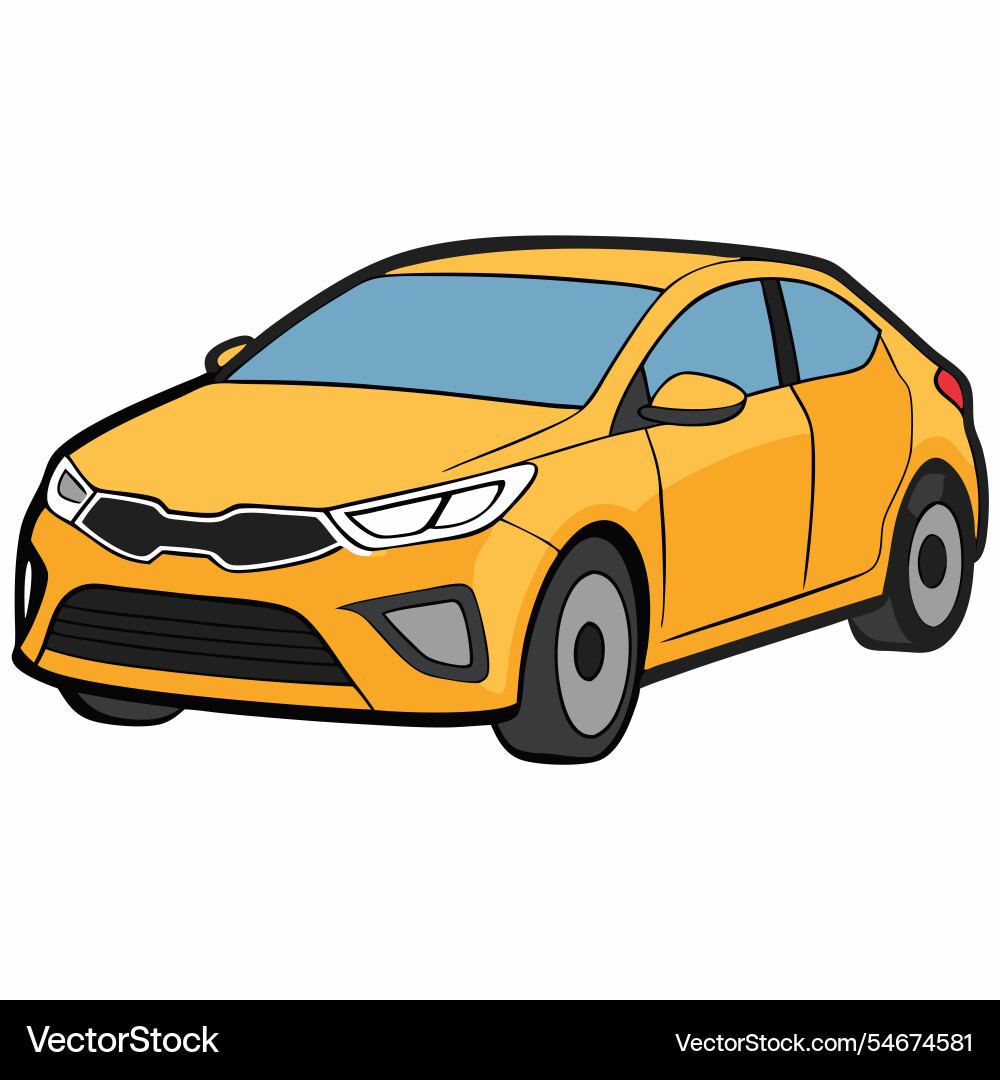 Kia car flat design Royalty Free Vector Image - VectorStock
