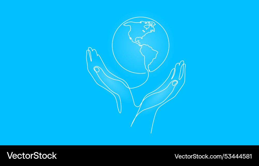 Line art globe earth point Royalty Free Vector Image
