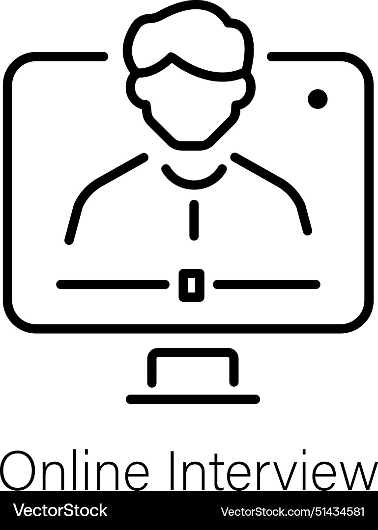 Online interview Royalty Free Vector Image - VectorStock