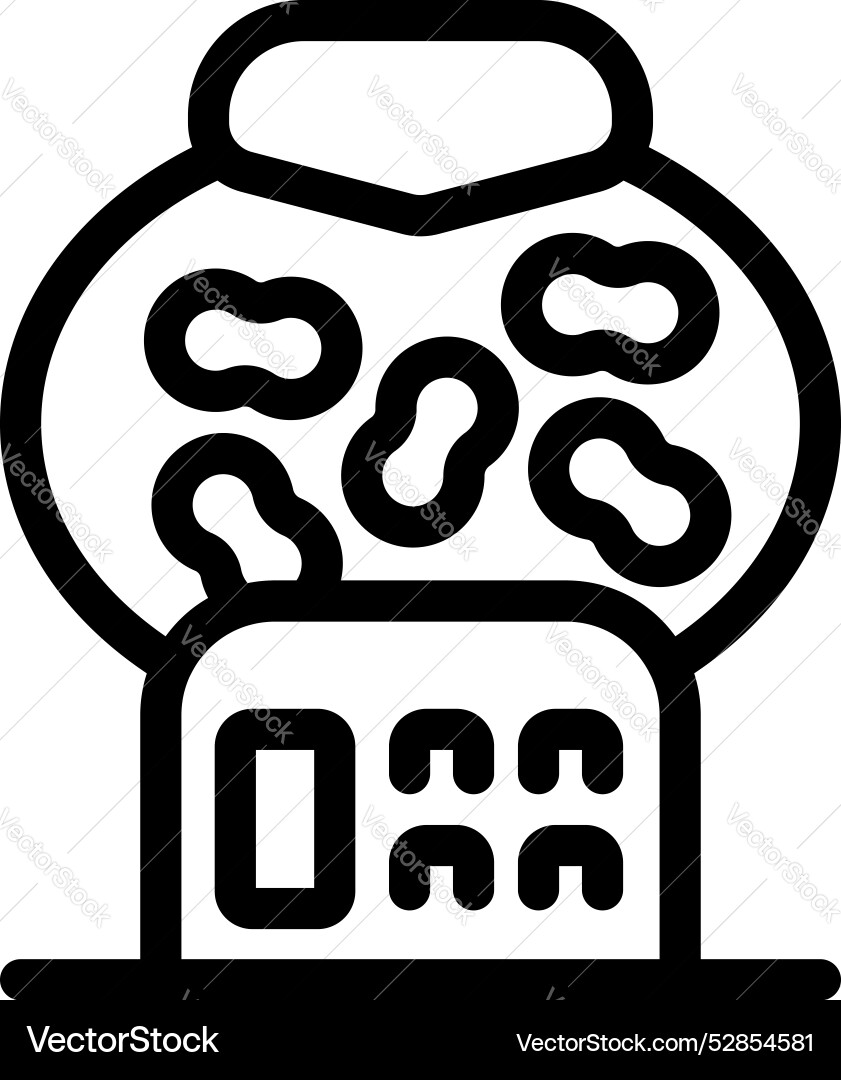 Peanut vending machine dispensing snack food icon Vector Image