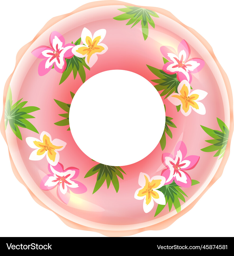 Pool party ring realistic inflatable swimming Vector Image