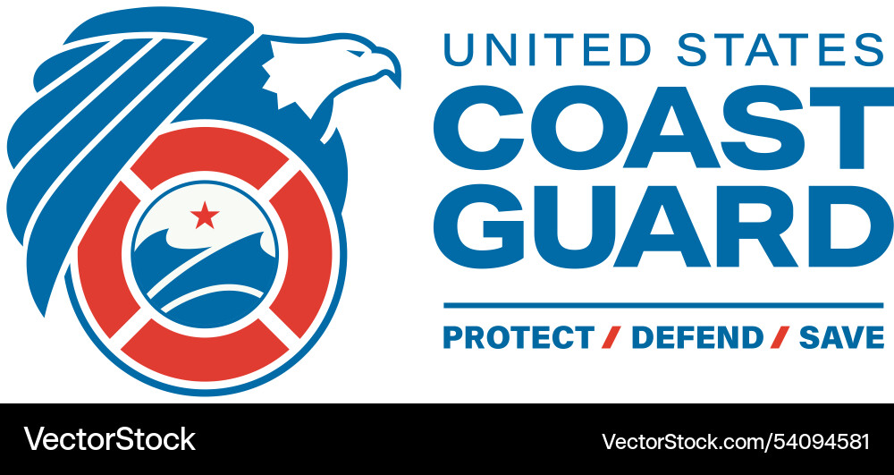 United States Coast Guard Logo Royalty Free Vector Image