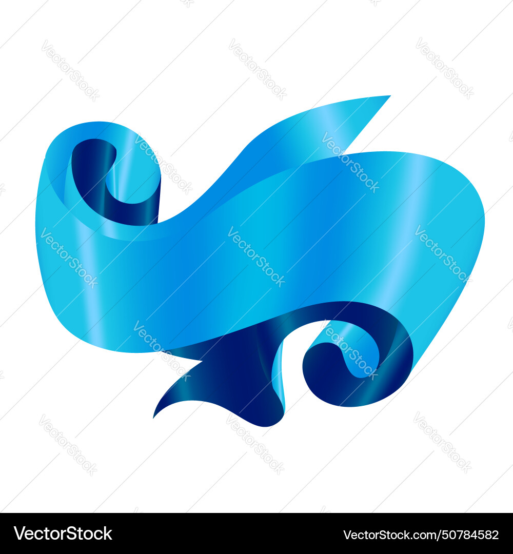 Blue banner ribbon Royalty Free Vector Image - VectorStock