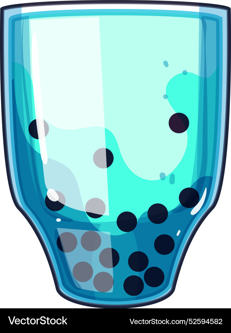 Brown bubble tea cartoon Royalty Free Vector Image