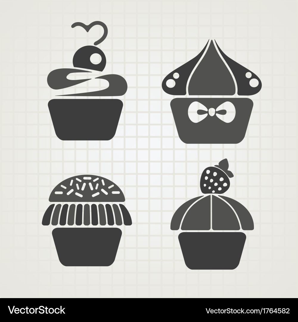 Cakes symbols Royalty Free Vector Image - VectorStock
