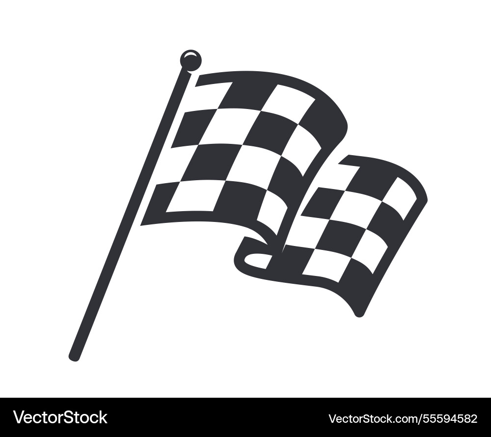 Checkered racing flag icon Royalty Free Vector Image