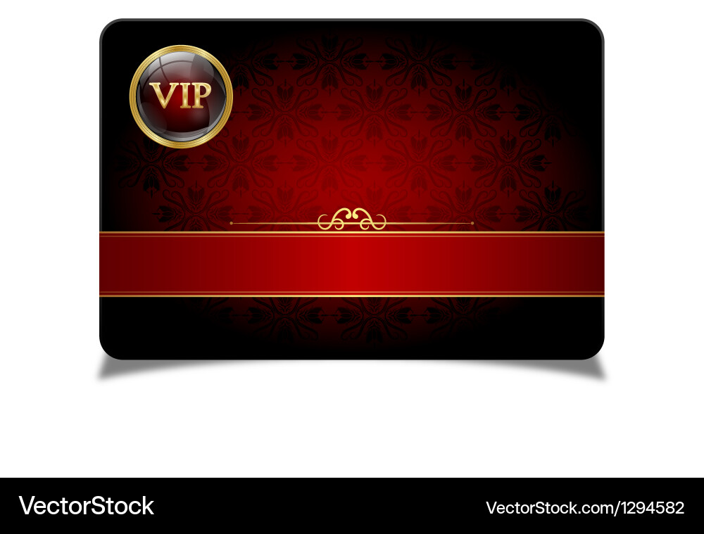 Elegant Red VIP Card Royalty Free Vector Image