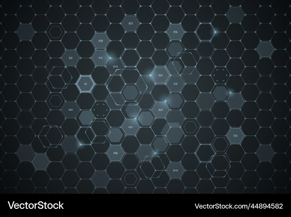 Futuristic hexagons background Royalty Free Vector Image