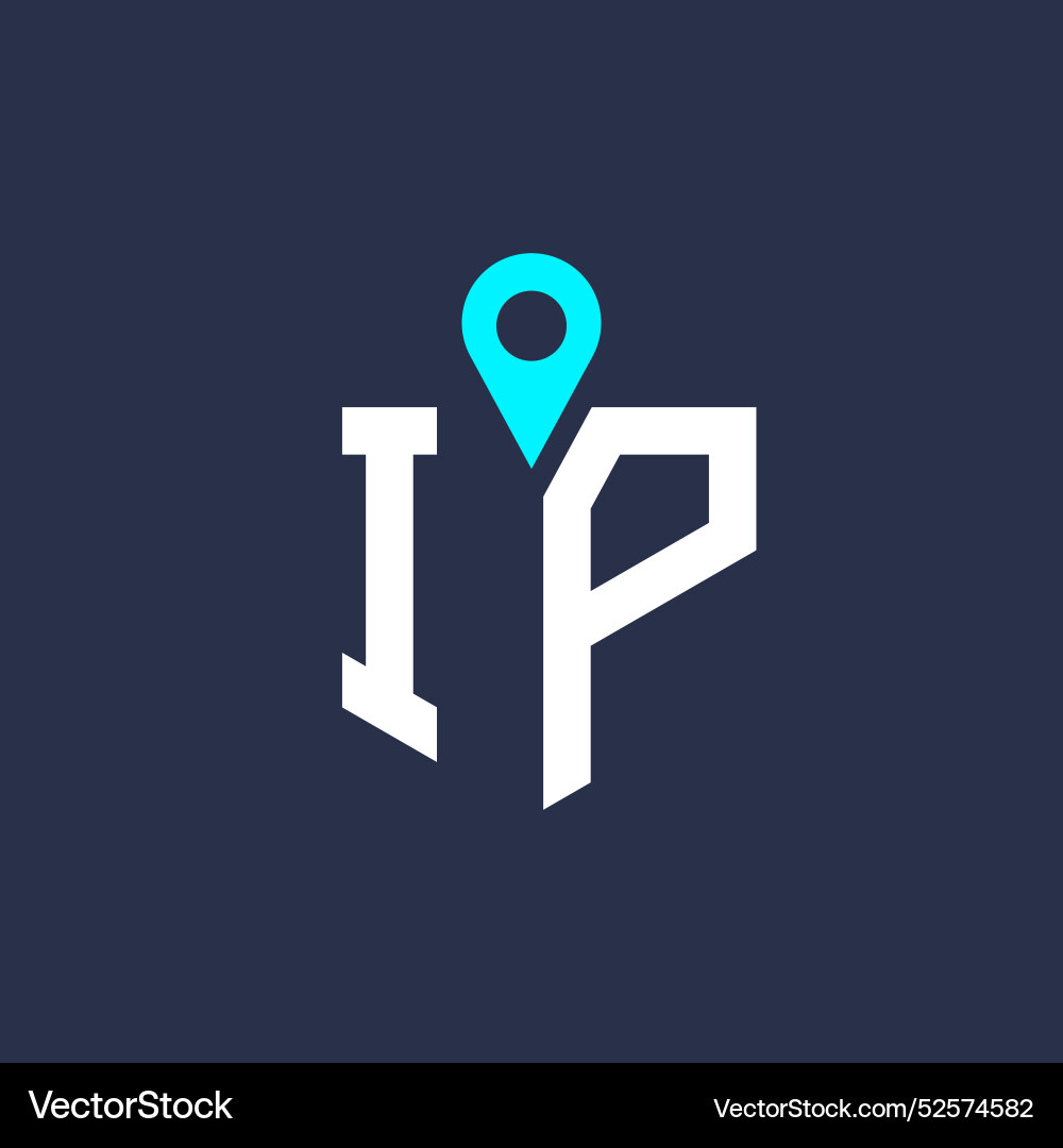 Ip location logo design for recruitment Royalty Free Vector