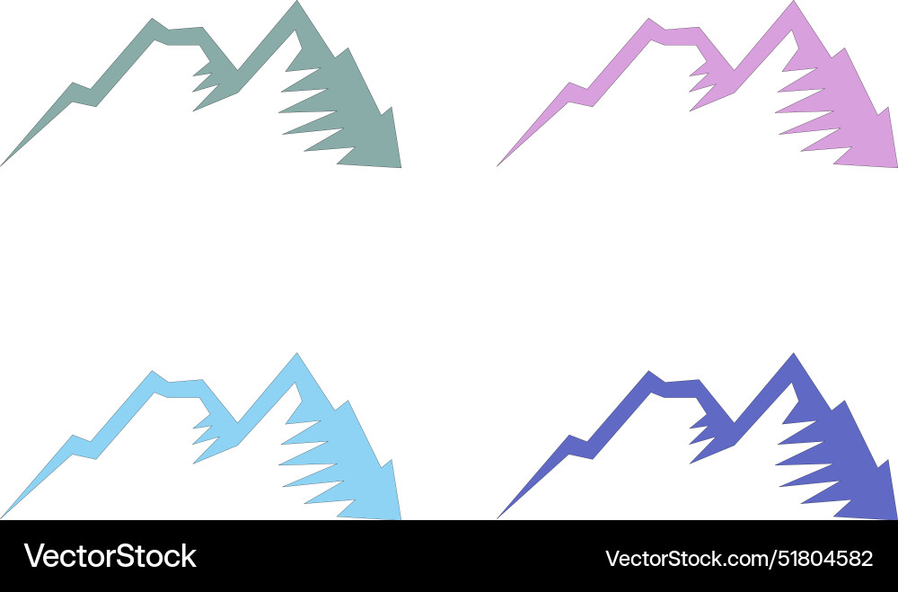 Mountains sign symbol logo Royalty Free Vector Image