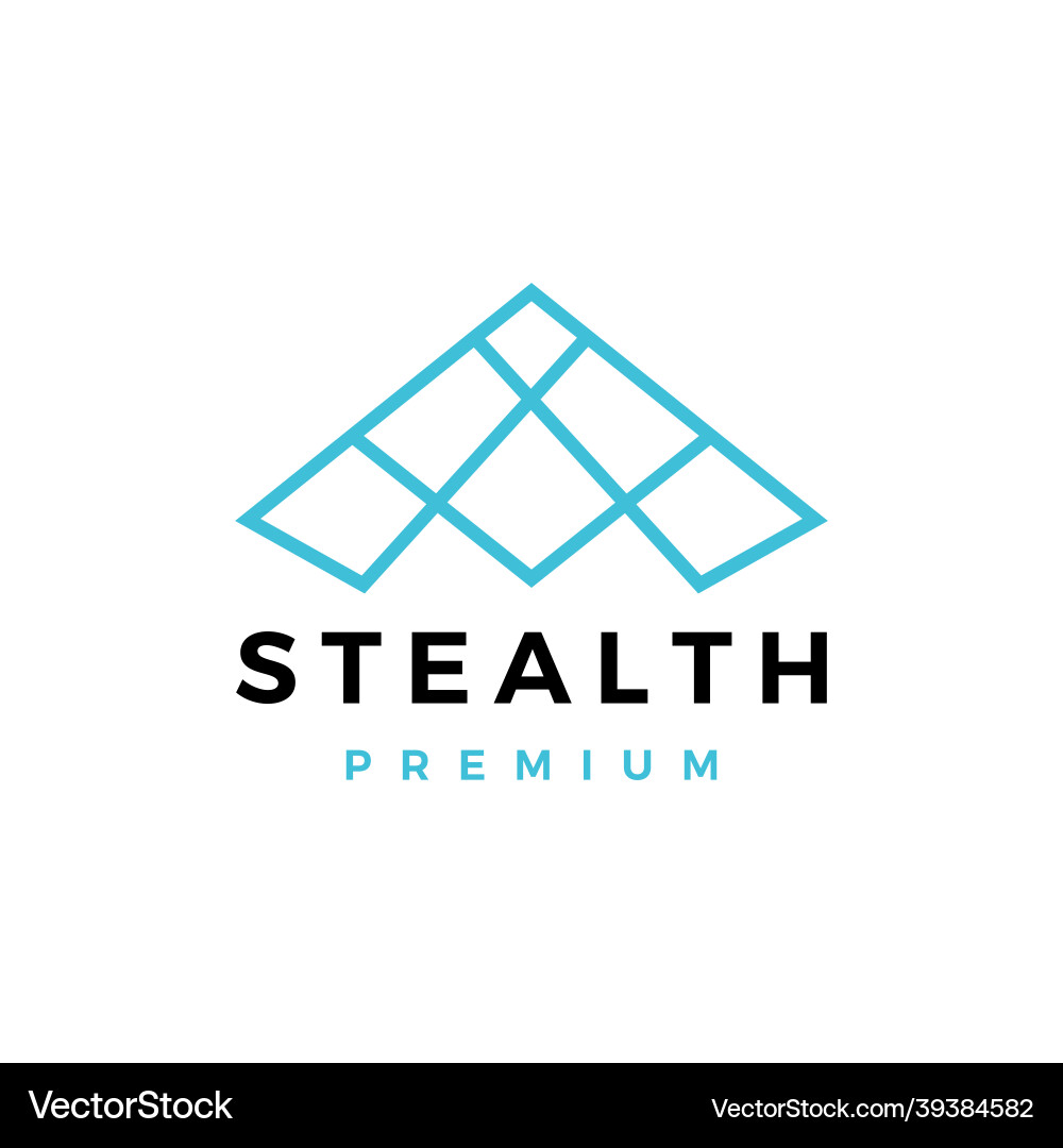 Stealth Bomber Icon - Military Logo Royalty Free Vector