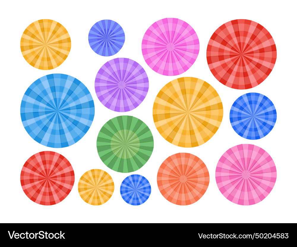Birthday party paper garlands folded round Vector Image