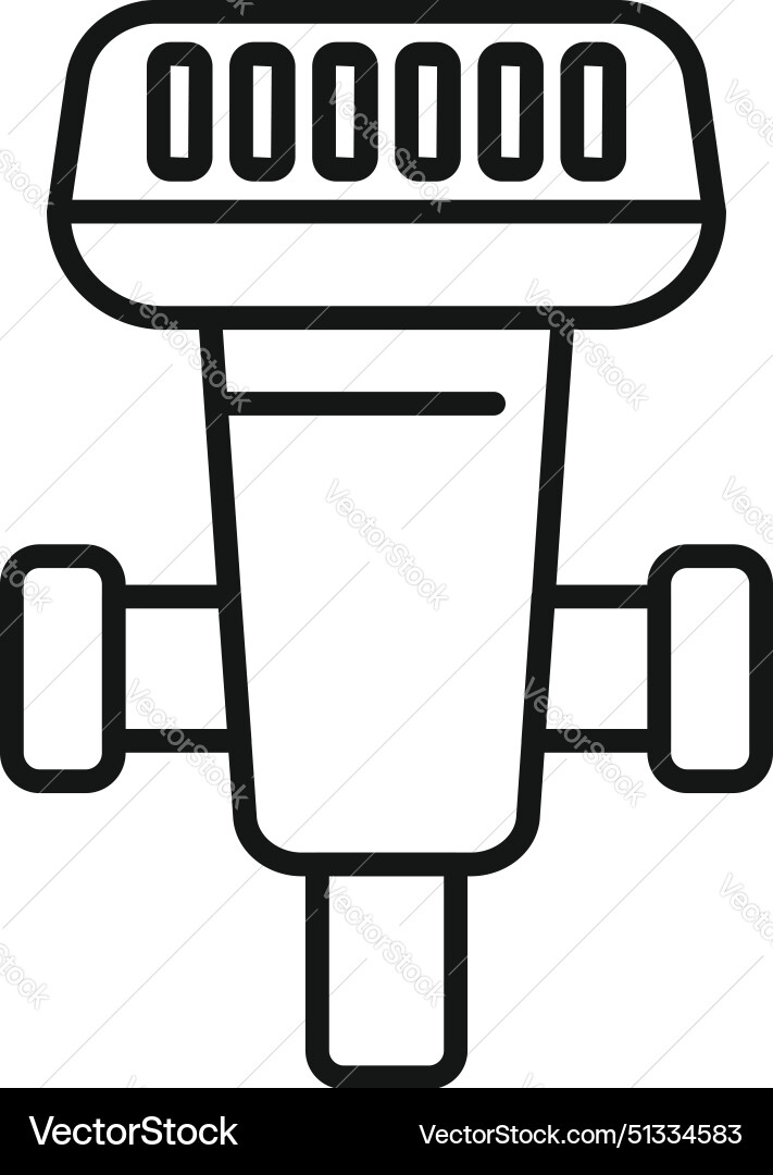 Black line art barcode scanner Royalty Free Vector Image