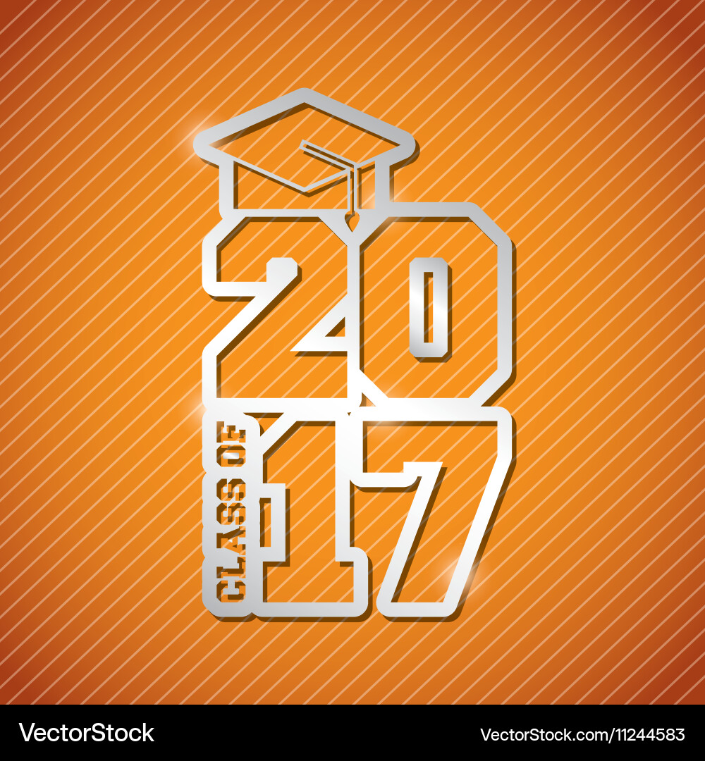 Congratulations class of 2017 card Royalty Free Vector Image