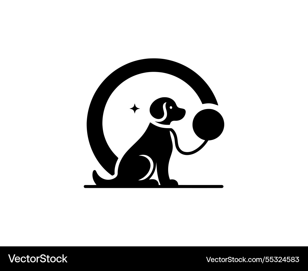 Dog logo design icon symbol Royalty Free Vector Image