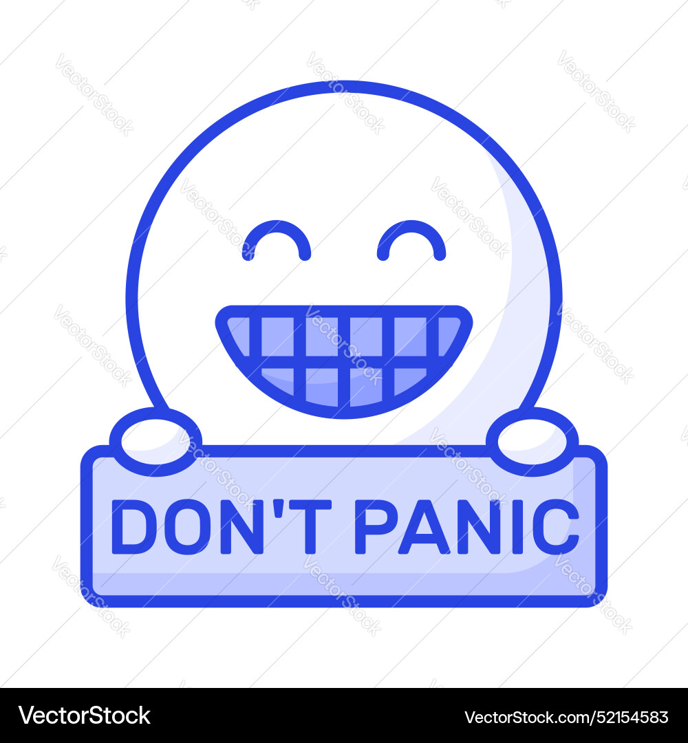 Dont panic Royalty Free Vector Image - VectorStock