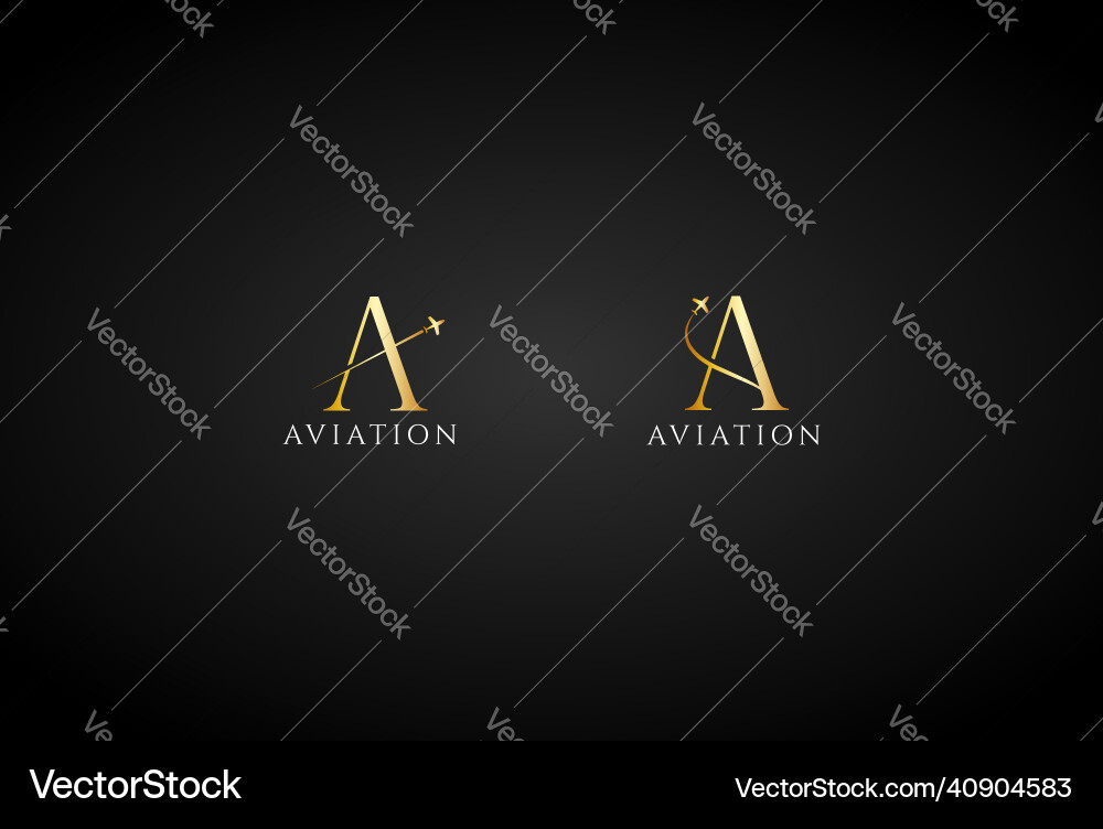 Elegant Jet A Letter Logo Royalty Free Vector Image